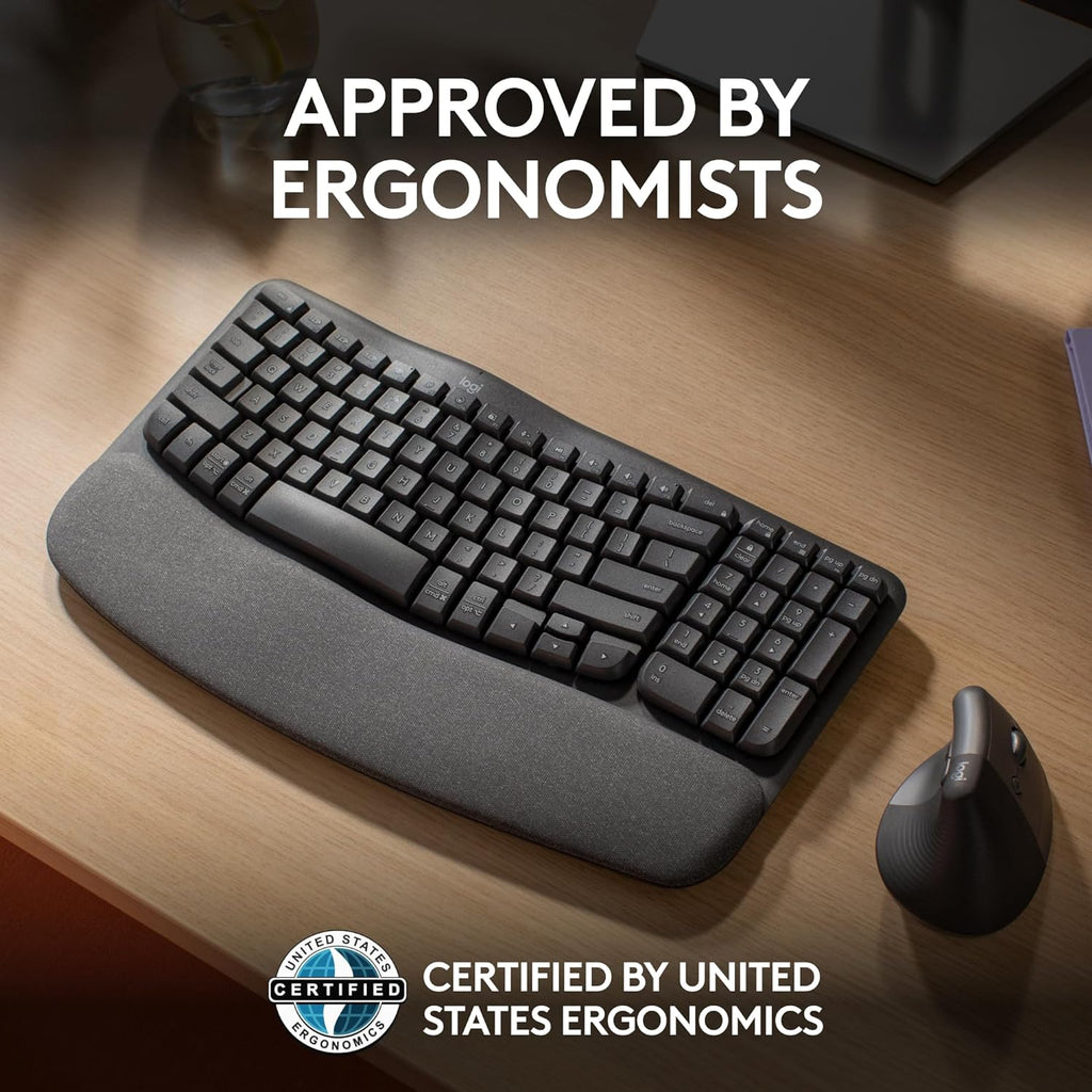 Logitech 920-012281 Ergo Series Wave Keys Wireless Ergonomic Keyboard Logitech 920-012281 Ergo Series Wave Keys Wireless Ergonomic Keyboard
