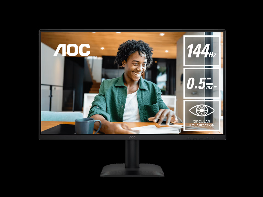 AOC 24E40L 23.8" FHD 144Hz Circular Polarized Monitor. HDMI 1.4 x 1, D
